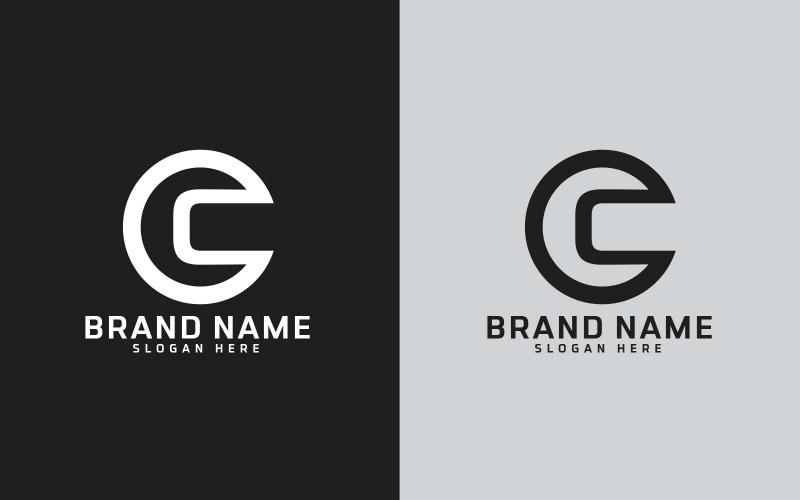 Marchio C lettera Circle Shape Logo Design - Identità del marchio