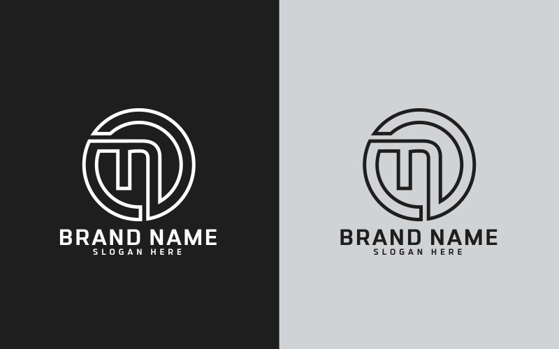 Nouvelle marque N lettre cercle forme Logo Design