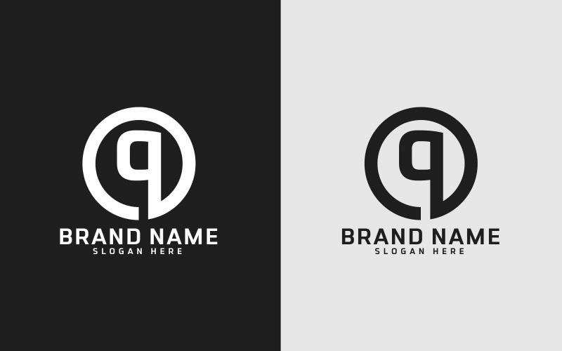 Nouvelle marque Q lettre cercle forme Logo Design