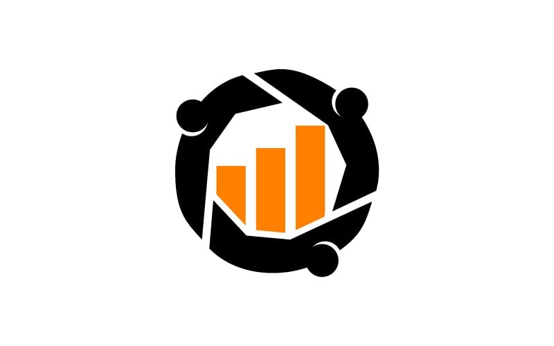 Takım Çalışması İş Başarı Logo Şablonu tasarımı