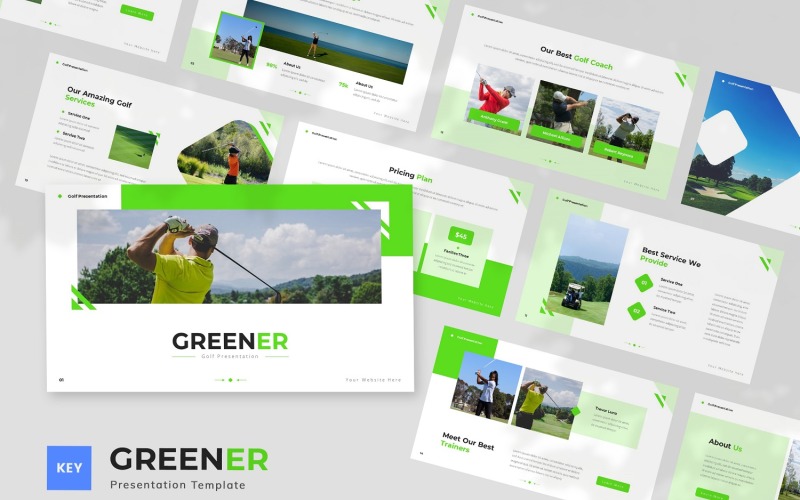 Greener — Golf Keynote Template #351218 - TemplateMonster