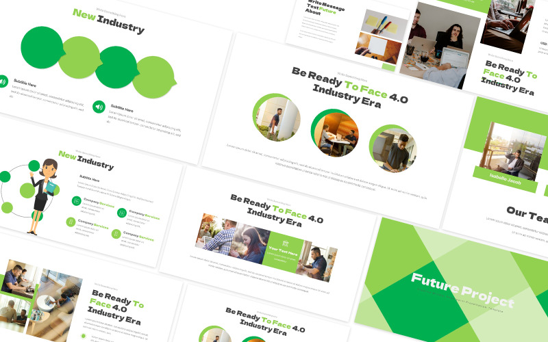 Modèle PowerPoint de création de projet futur