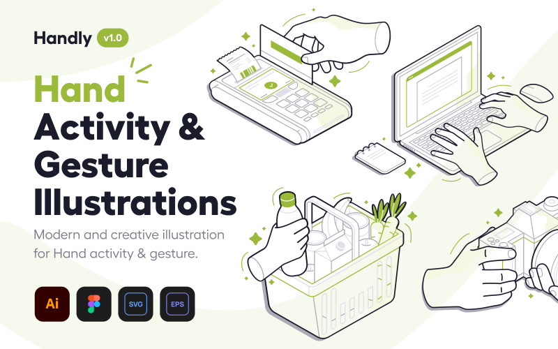 Handly - Hand Activity & Gesture Illustration