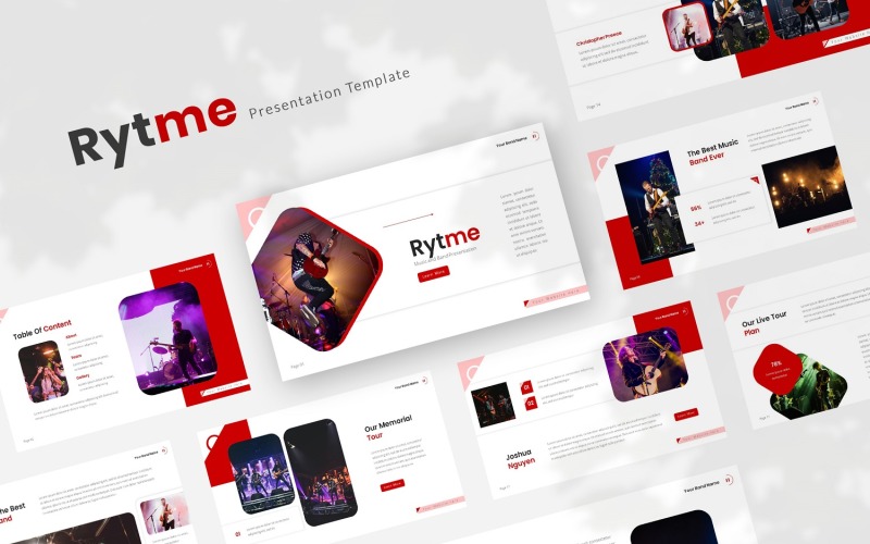 Rytme — Musical Band Google Slides Template - TemplateMonster