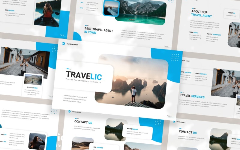 Travelic – Reise-Powerpoint-Vorlage #351335 - TemplateMonster