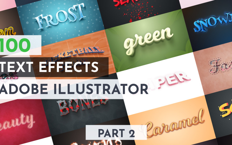 100 Vector Text Effects | Graphic Styles | Part 2
