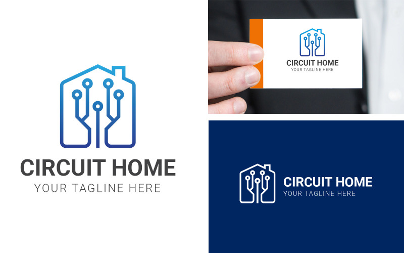 Creative Circuit Home Logo Template #351697 - TemplateMonster