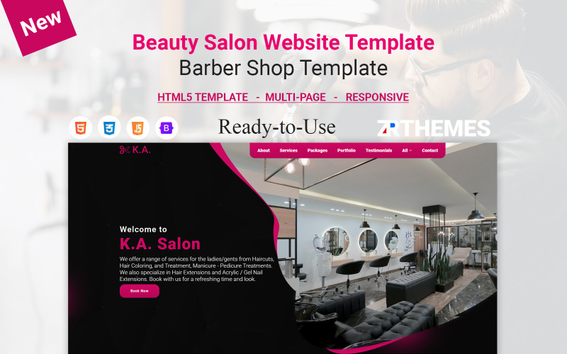 Beauty Salon Website Template #45344 - TemplateMonster