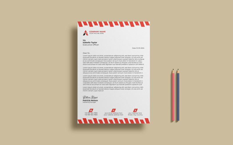 Papel timbrado - Design de modelo de identidade corporativa