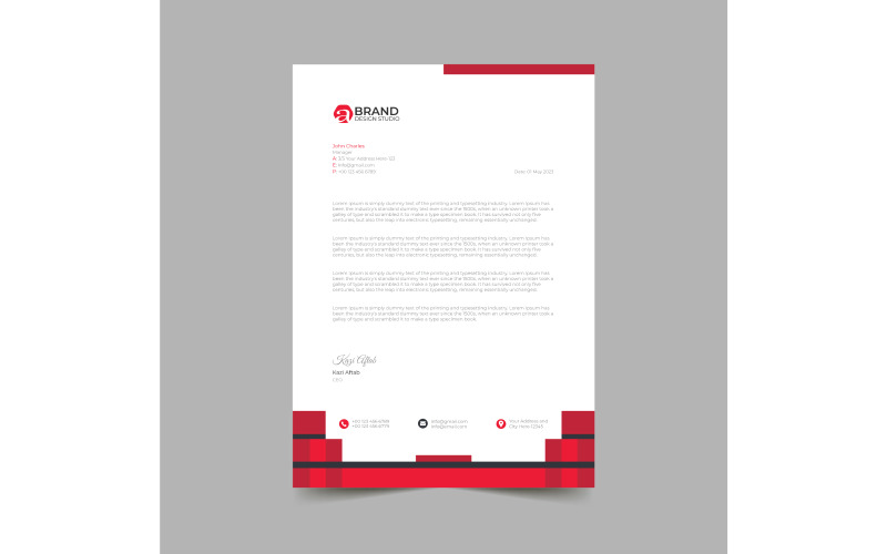 Modern Letterhead Pad Template Design twenty