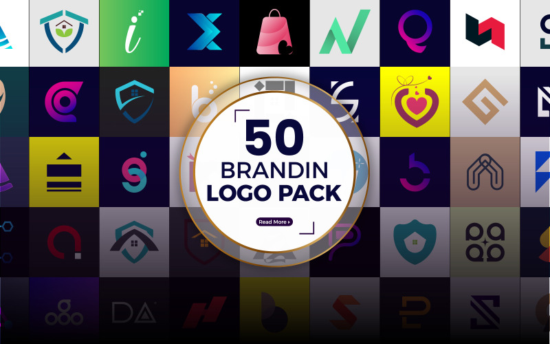 Branding, pacote de modelos de logotipo criativo