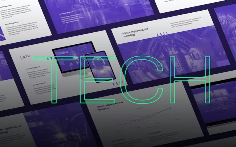 Noch - Modello Powerpoint Tech Business - TemplateMonster