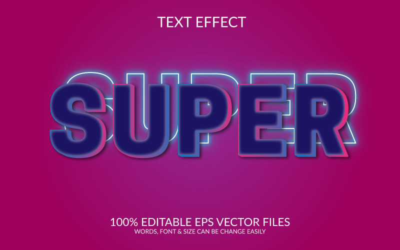 Super Editable Vector Eps Text Effect Template Design