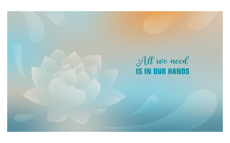 Inspirational Background 14400x8100px With Message About Self-reliance