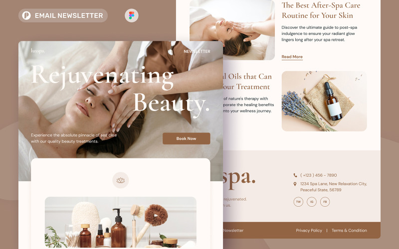 LuxSpa - Beauty & Spa Email Newsletter - TemplateMonster
