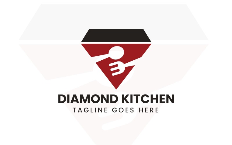 Diamond Kitchen Food Restaurant Logo - TemplateMonster