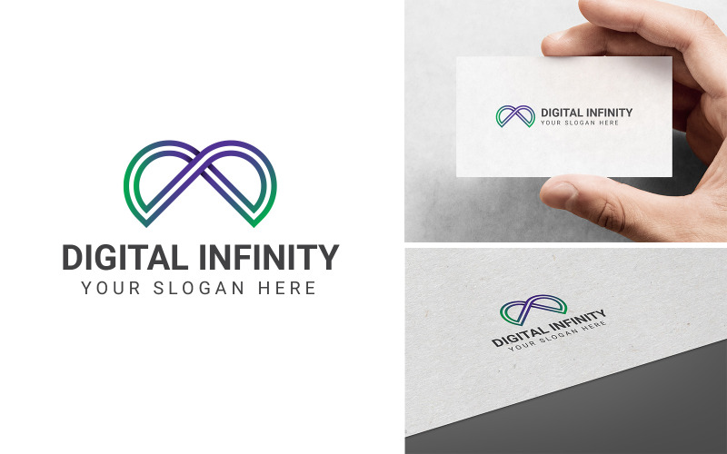 Digital Infinity Logo Ücretsiz Şablonu - TemplateMonster