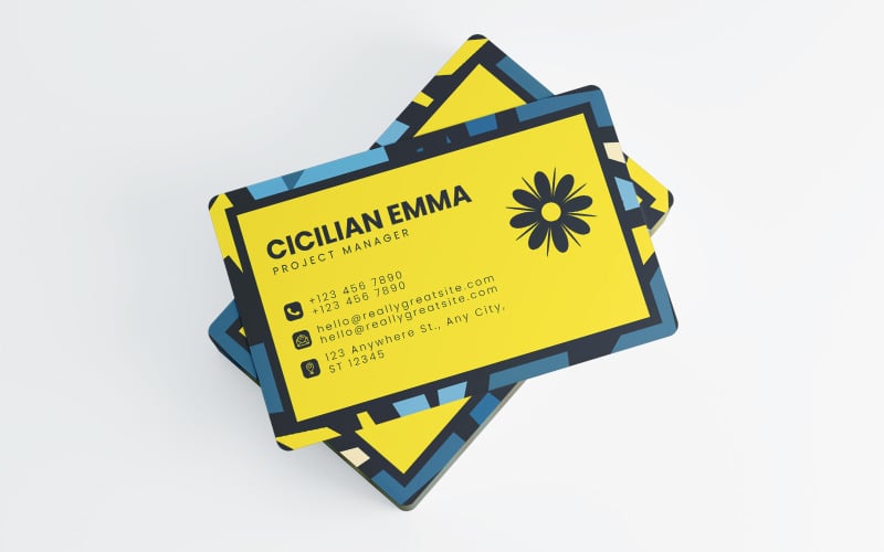 Business Card Design Style 9 #352427 - TemplateMonster