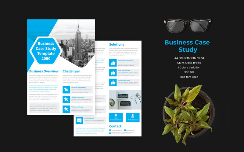 Case Study Layout For Business #352360 - TemplateMonster