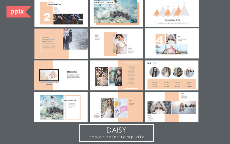 Daisy - PowerPoint-mall #352518 - TemplateMonster