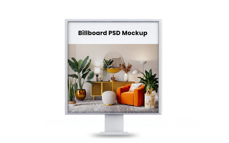 Simple Vertical Billboard PSD Mockup - TemplateMonster