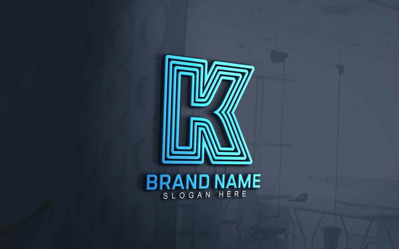 Web And App K Logo Design #352680 - TemplateMonster