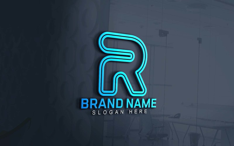 Web And App R Brand Logo Design #352688 - TemplateMonster