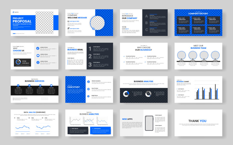 Presentation templates set for business and Business Proposal. Use for ...