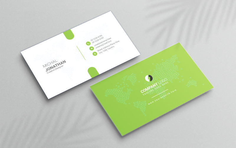 Clean professional business card #352814 - TemplateMonster
