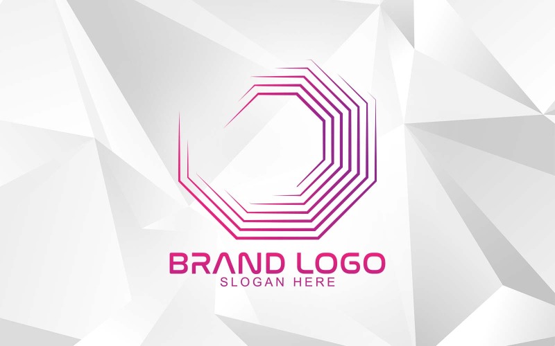 Diseño de logotipo de marca creativa - Octágono