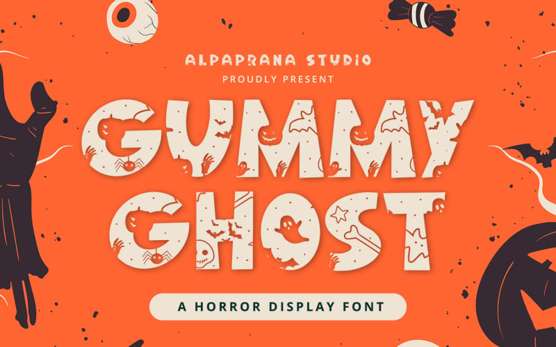 Gummy Ghost - Police daffichage - TemplateMonster
