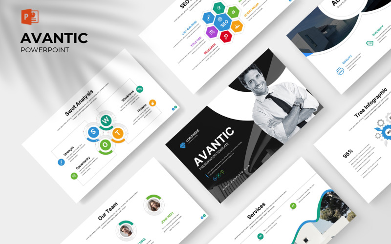 Modello di presentazione PowerPoint di Avantic