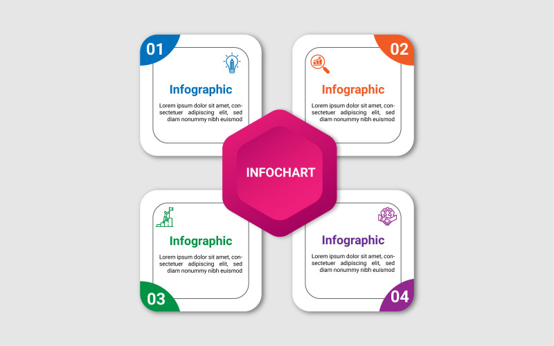 Einfaches Design von Infografik-Elementvorlagen