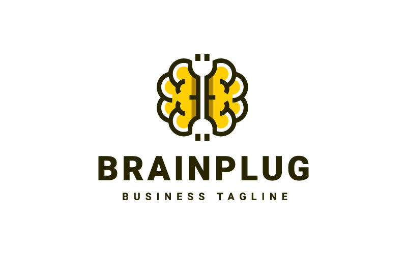 Smart Brain Plug Logo Template #353450 - TemplateMonster