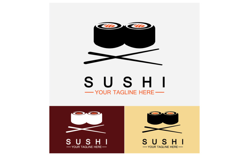 Sushi japan icon logo vector V15 #353491 - TemplateMonster
