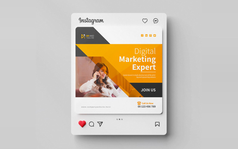 Business events social media post design template