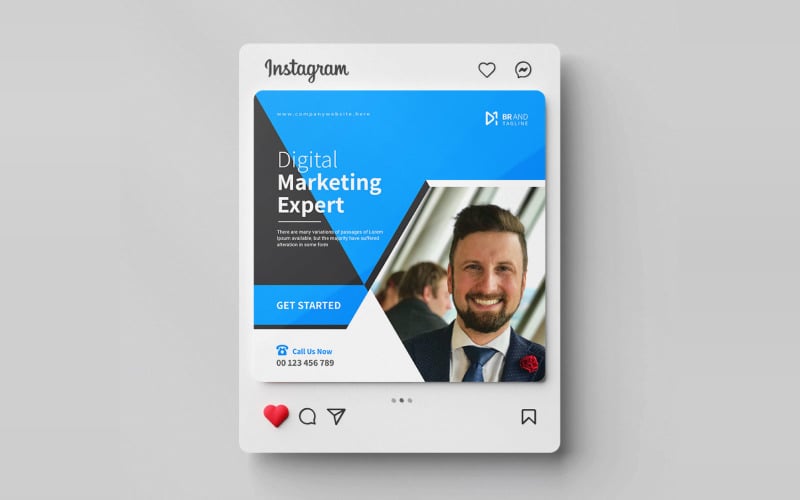 Marketing business instagram post design - TemplateMonster