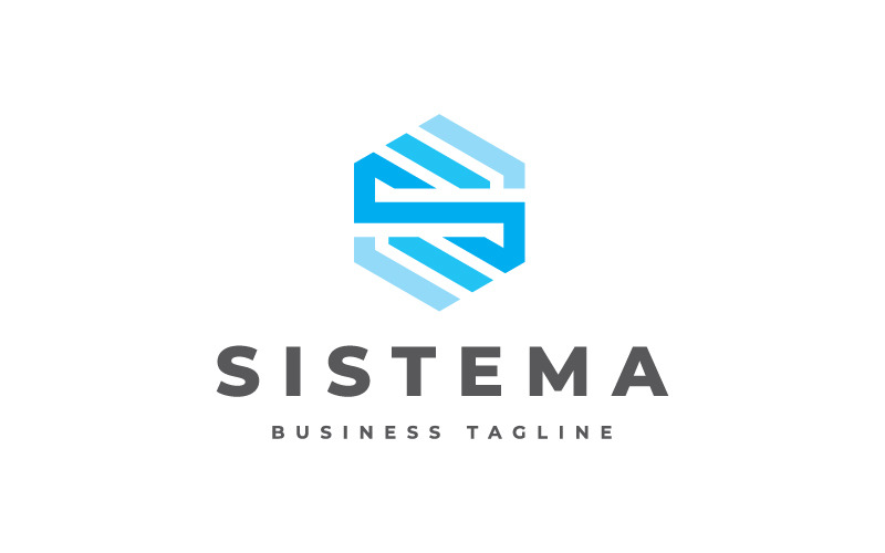 Sistema – Logo-Vorlage für den Buchstaben S - TemplateMonster