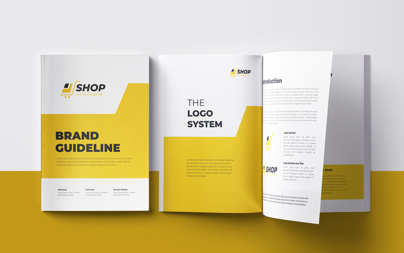 Brand Guideline Template or A4 Brand Guideline Design