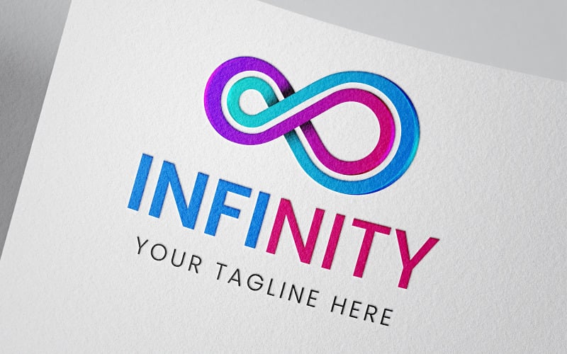 Creative Gradient Infinity Logo Template - TemplateMonster