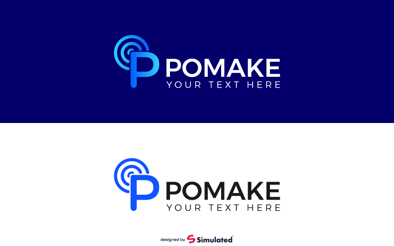 Plantillas de logotipos de marca vectorial P