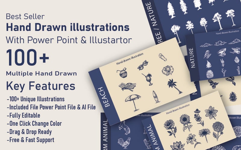 Free-Multipurpose Hand Drawn Power Point Templates
