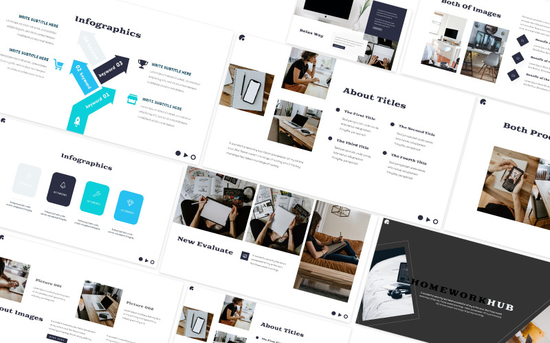 Homework Hub Powerpoint-Vorlage #354739 - TemplateMonster