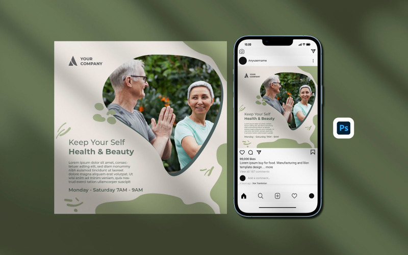 Instagram Posts Template - Simple Meditation Instagram Posts