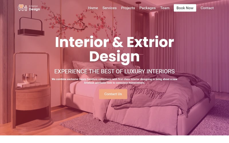 Interior Design Responsive Website Template - TemplateMonster