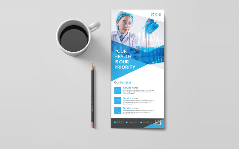 Medical Rack Card Design Template #354753 - TemplateMonster