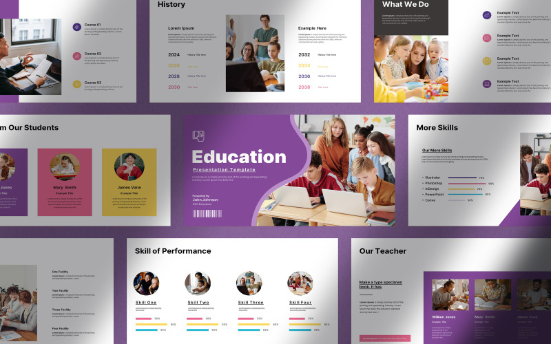 Minimal Education Powerpoint Presentation Template
