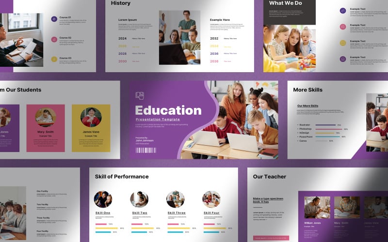 Modèle de présentation Powerpoint pour l'éducation minimale