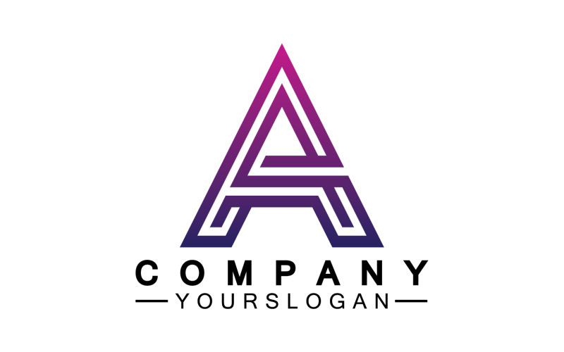 A Letter initial name logo vector v34 - TemplateMonster