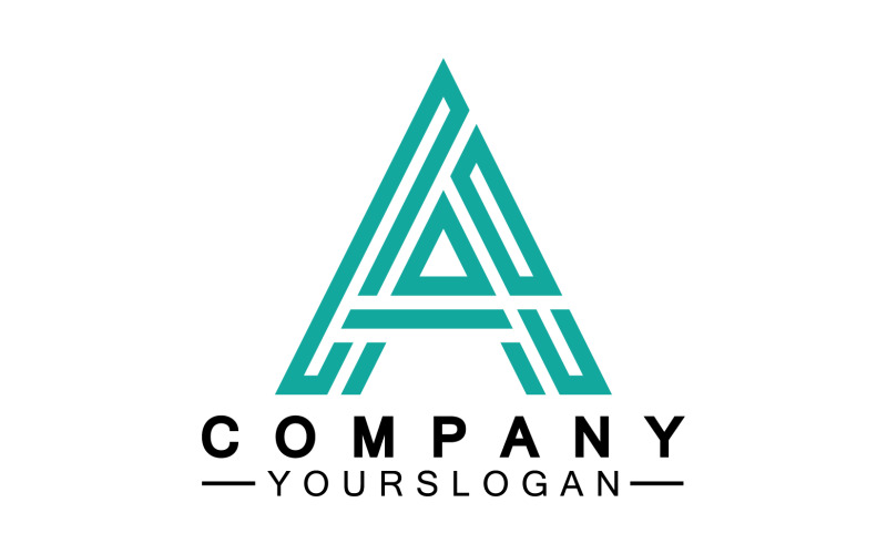 A Letter initial name logo vector v36 - TemplateMonster